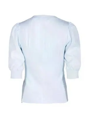 Veronica Beard Coralee Puff-sleeve Top