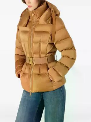 Elisabetta Franchi Down Jacket In Voile Fabric