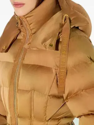 Elisabetta Franchi Down Jacket In Voile Fabric