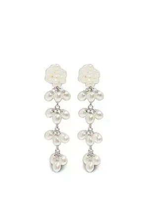 SELF-PORTRAIT Cluster Drop Earrings - Neutrals