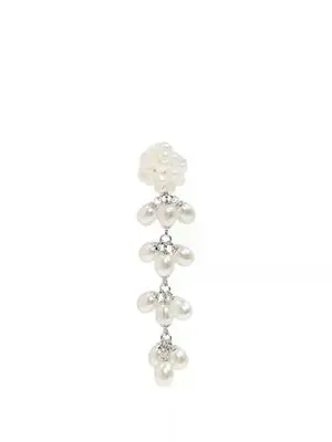 SELF-PORTRAIT Cluster Drop Earrings With Faux Pearls
