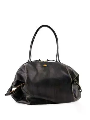 VIVIENNE WESTWOOD Large Mara Embossed Leather Tote Bag