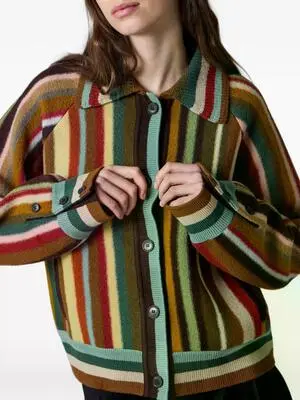 Paul Smith Merino Wool 'signature Stripe' Cardigan