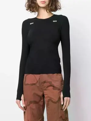 Off-White Logo-print Long-sleeve Top