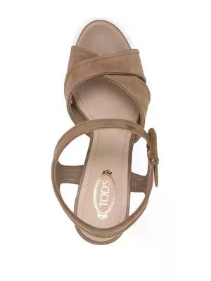 TOD'S Crossover Strap Mid-heel Sandals