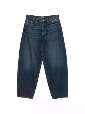 Karl Lagerfeld Embroidered Logo Wide-leg Jeans