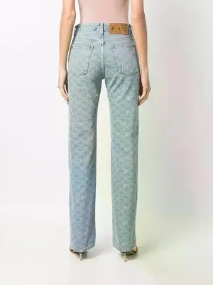 Off-White Monogram-print Straight Leg Jeans
