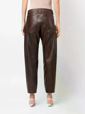 Stella McCartney Faux Leather Straight Leg Trousers
