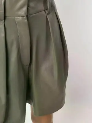 Brunello Cucinelli Wide-leg Leather Shorts