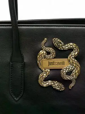Just Cavalli Snake Plaque Tote Bag