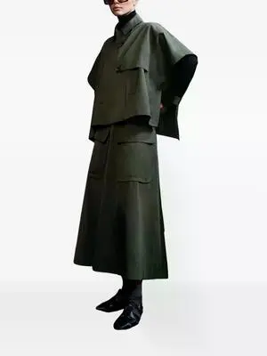 PSOPHIA Trench-style Cape - Green