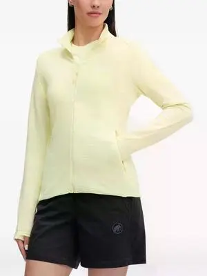 JACK WOLFSKIN Zip-up Textured Sweatshirt - Yellow