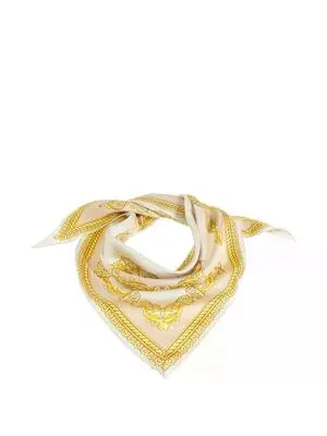 Versace Printed Silk Twill Scarf - Neutrals