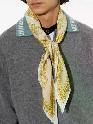 Versace Printed Silk Twill Scarf