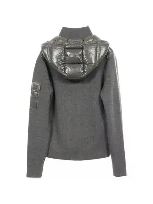 Moncler 2010s Knit-panel Down Jacket