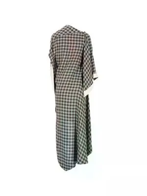 Loewe Gingham Check Asymmetric Dress