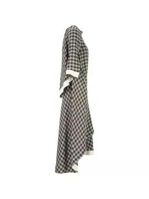 Loewe Gingham Check Asymmetric Dress