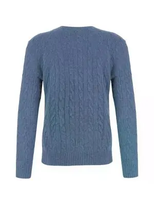 Polo Ralph Lauren Cable-knit Embroidered-logo Wool Sweater