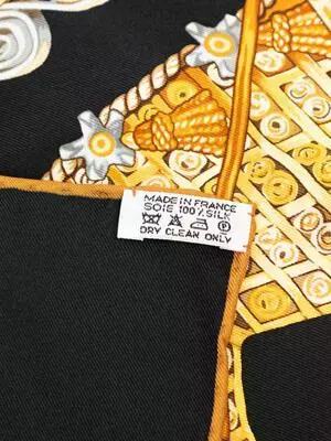 Hermès 2000-2010 Paperoles Silk Scarf 90 Scarves - Black