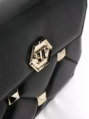 Philipp Plein Logo Stud Embellished Tote Bag
