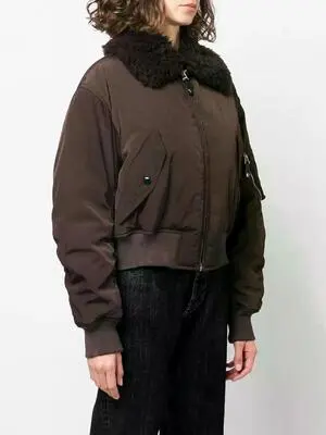 Stella McCartney Faux-fur Collar Cropped Bomber Jacket