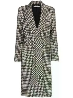 Stella McCartney Houndstooth-pattern Double-breasted Coat