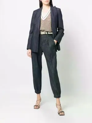 Brunello Cucinelli Denim Double-breasted Blazer
