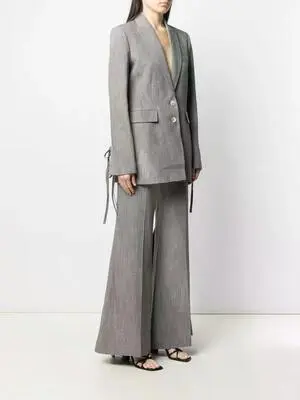 Off-White Rear Logo Print Fitted Blazer
