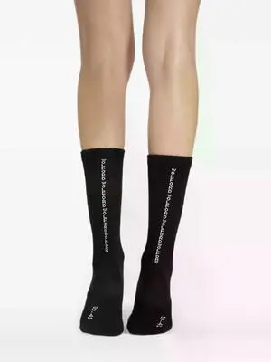 Wolford Logo-print Ribbed Socks