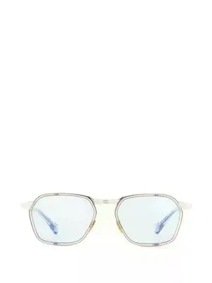 JACQUES MARIE MAGE Beckett Geometric Frame Sunglasses - Silver