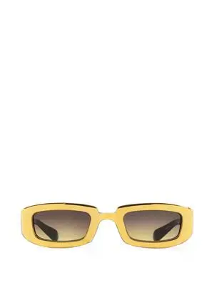 JACQUES MARIE MAGE Ryder Rectangle Frame Sunglasses - Gold
