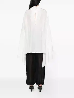 LANVIN Asymmetric High-neck Blouse
