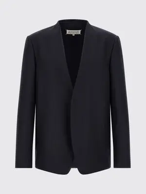MAISON MARGIELA Open-front Virgin Wool Blazer - Blue