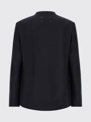 MAISON MARGIELA Open-front Virgin Wool Blazer - Blue