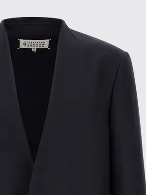 MAISON MARGIELA Open-front Virgin Wool Blazer - Blue