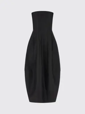 Khaite Stela Midi Dress In Wool And Silk