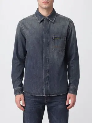 GOLDEN GOOSE Slim Fit Cotton Denim Shirt With French Collar