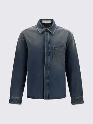 GOLDEN GOOSE Slim Fit Cotton Denim Shirt With French Collar