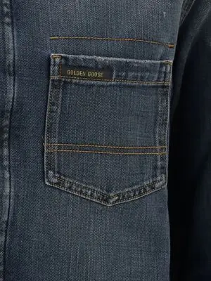 GOLDEN GOOSE Slim Fit Cotton Denim Shirt With French Collar