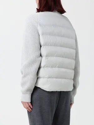 Brunello Cucinelli Short Quilted Down Jacket With Silk And Cashmere Details - White