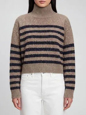 Brunello Cucinelli Striped High Neck Jumper - Multicolor