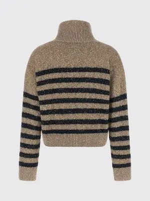 Brunello Cucinelli Striped High Neck Jumper - Multicolor