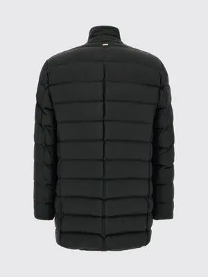 Herno Long Quilted Nylon Puffer Coat With High Neck And Button Closure - Black