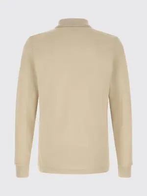 BOSS Long-sleeved Slim Fit Cotton Polo Shirt With Applied Logo
