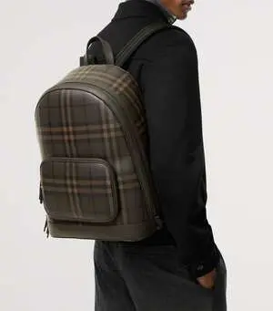 Burberry Canvas City Check Backpack