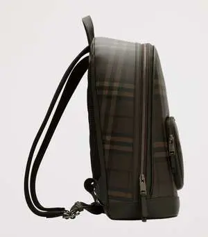 Burberry Canvas City Check Backpack