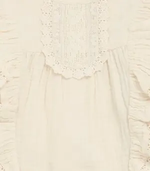 LOUISE MISHA Cotton Bella Blouse With Ruffle Detail