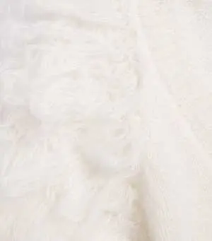 Monnalisa Faux-fur Trimmed Cardigan