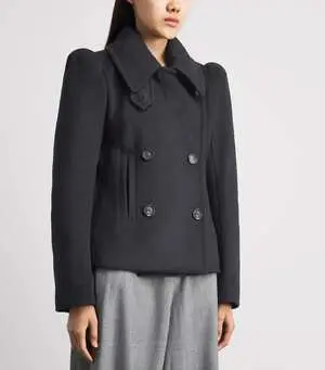 7 For All Mankind Wool-blend Double-breasted Fitted Blazer