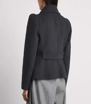 7 For All Mankind Wool-blend Double-breasted Fitted Blazer
